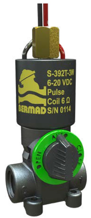 Bermad - Model S-392T-3W - 2 Wire 3 Way 9-20 Volt DC - Latching ...